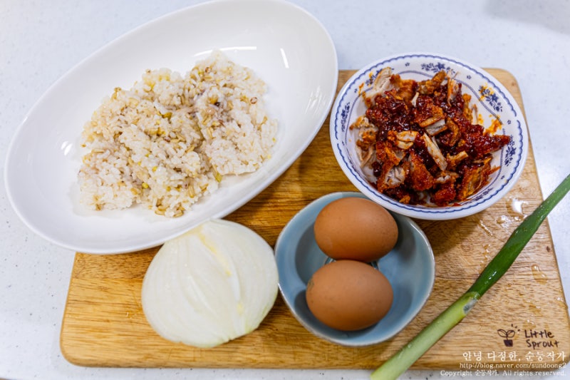 치킨마요덮밥 만들기 남은 양념치킨 요리 치킨마요 소스 만들기 간단한 점심메뉴 추천 네이버 블로그