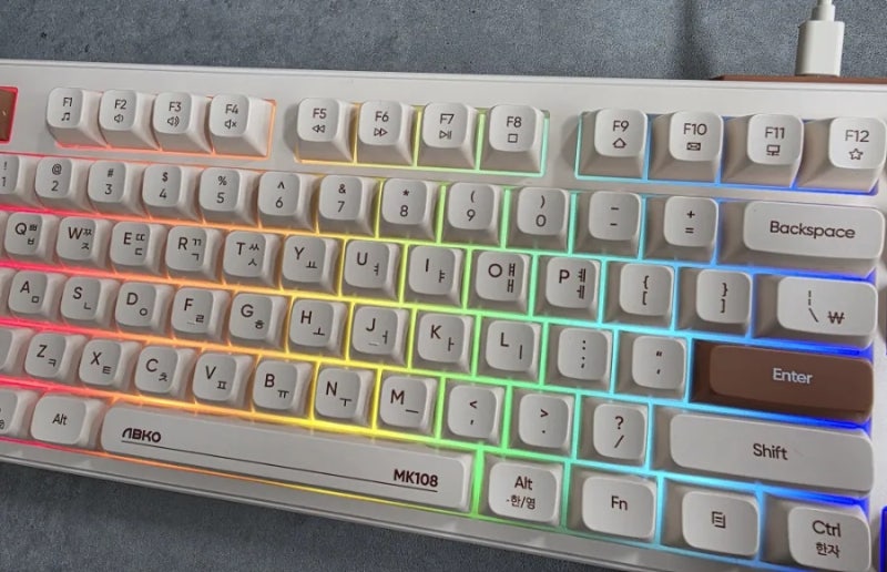 앱코 MK108 저소음 멤브레인 사무용 키보드 오트밀 내돈내산 구입후기 : 네이버 블로그