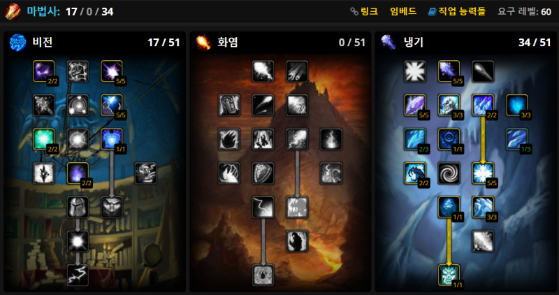 [와우클래식] 마법사 만렙특성 총정리 : 네이버 블로그