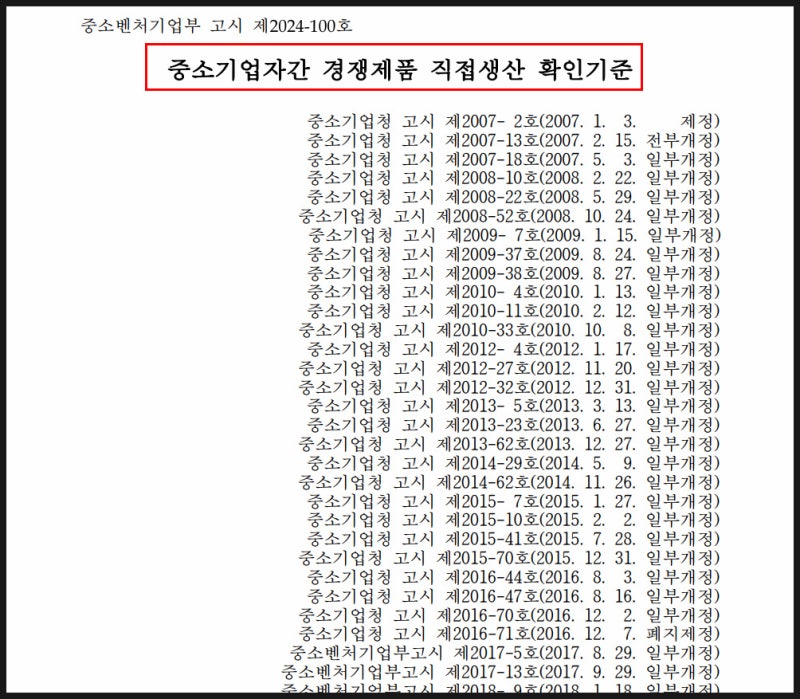 25년 신규 지정된 중소기업자간경쟁제품 리스트 네이버 블로그