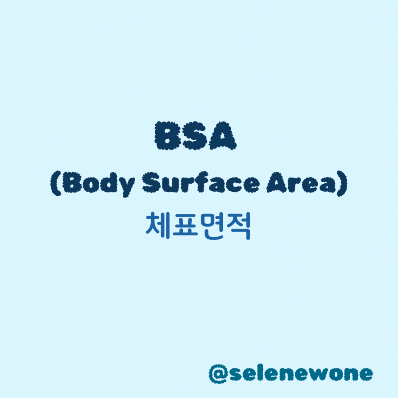 BSA (Body Surface Area, 체표면적) : 네이버 블로그