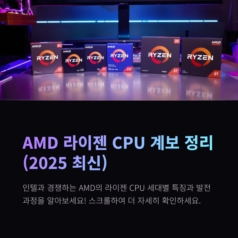AMD 라이젠(Ryzen) CPU 계보 정리 (2025 최신) : 네이버 블로그