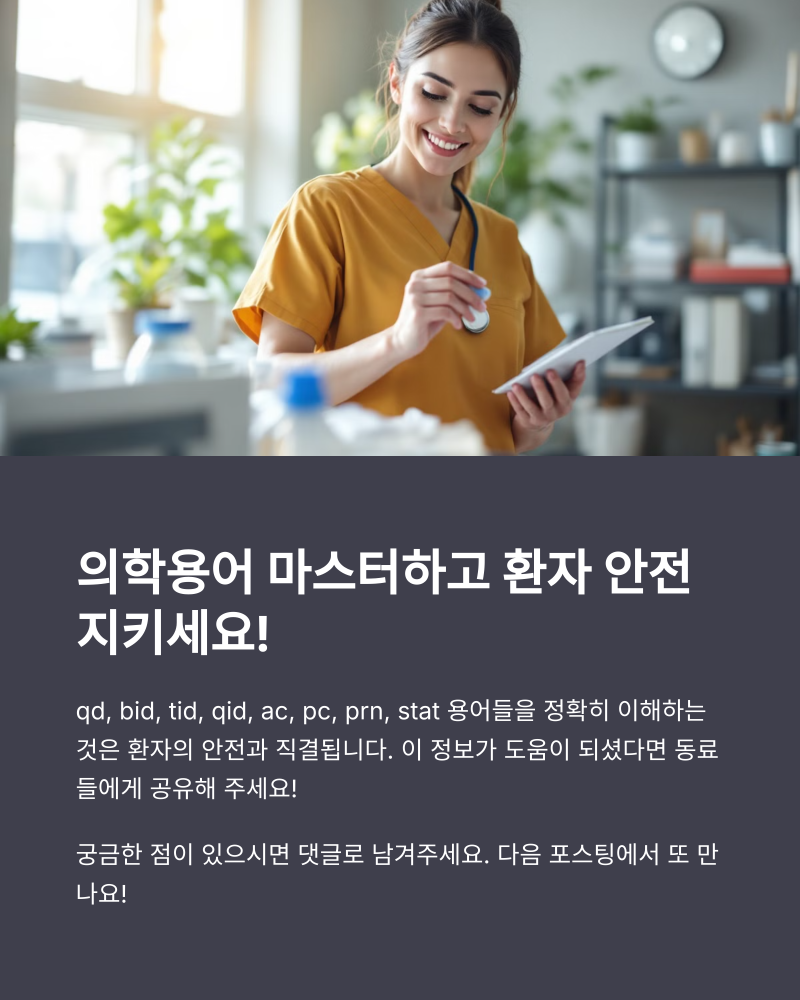 임상 의학용어 qd, bid, tid, qid, ac, pc, prn, stat 뜻완전 정복! : 네이버 블로그