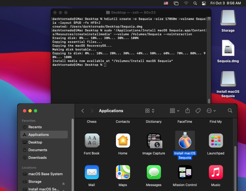매킨토시에서 macOS 설치 .iso 파일 만들기 / Sequoia : 네이버 블로그