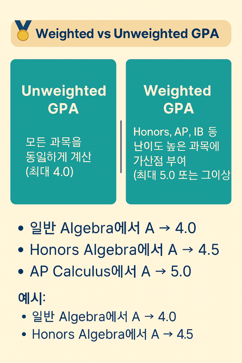 미국고등학교 내신 GPA, Unweighted GPA 와 Weighted GPA 란? : 네이버 블로그