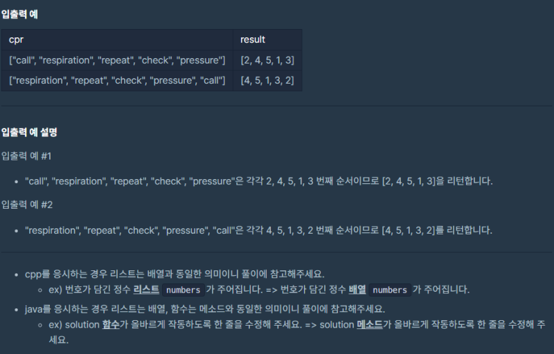JAVA_프로그래머스_PCCE 기출문제 5번 심폐소생술 : 네이버 블로그