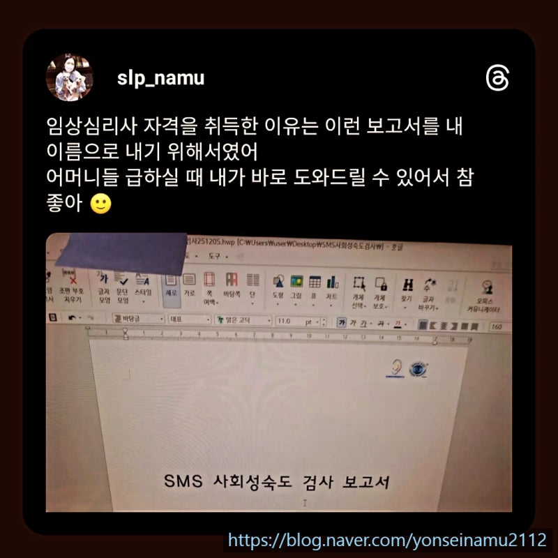 SMS 사회성숙도 검사 : 네이버 블로그