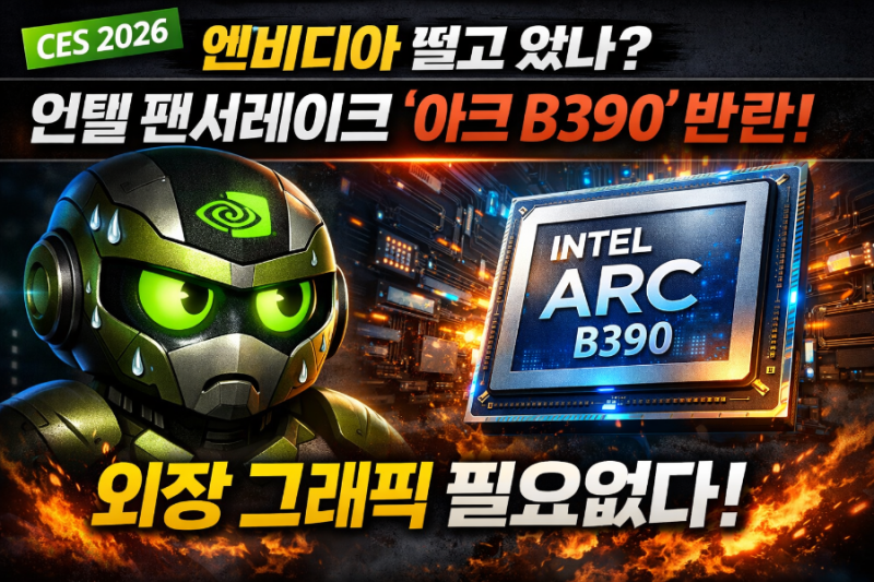 [CES 2026] "엔비디아 떨고 있나?" 인텔 팬서레이크 '아크 B390' 내장 GPU의 반란! 외장 그래픽 필요 없는 시대 ...