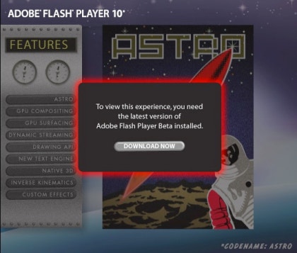 adobe flash player 3d