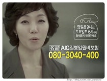[CF] 정은아 - AIG 질병입원비보험 활용법#1(남자)편 / 30s. 2008 : 네이버 블로그